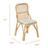 Bayou Breeze Alida Rattan Dining Chair, Handmade Natural Sustainable Rattan, Slat Back Side ...